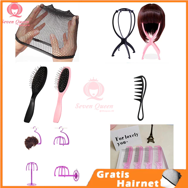 Jual "Seven Queen"Bisa Dilepas Penyimpanan Mudah Tempat Wig Hairbrush ...