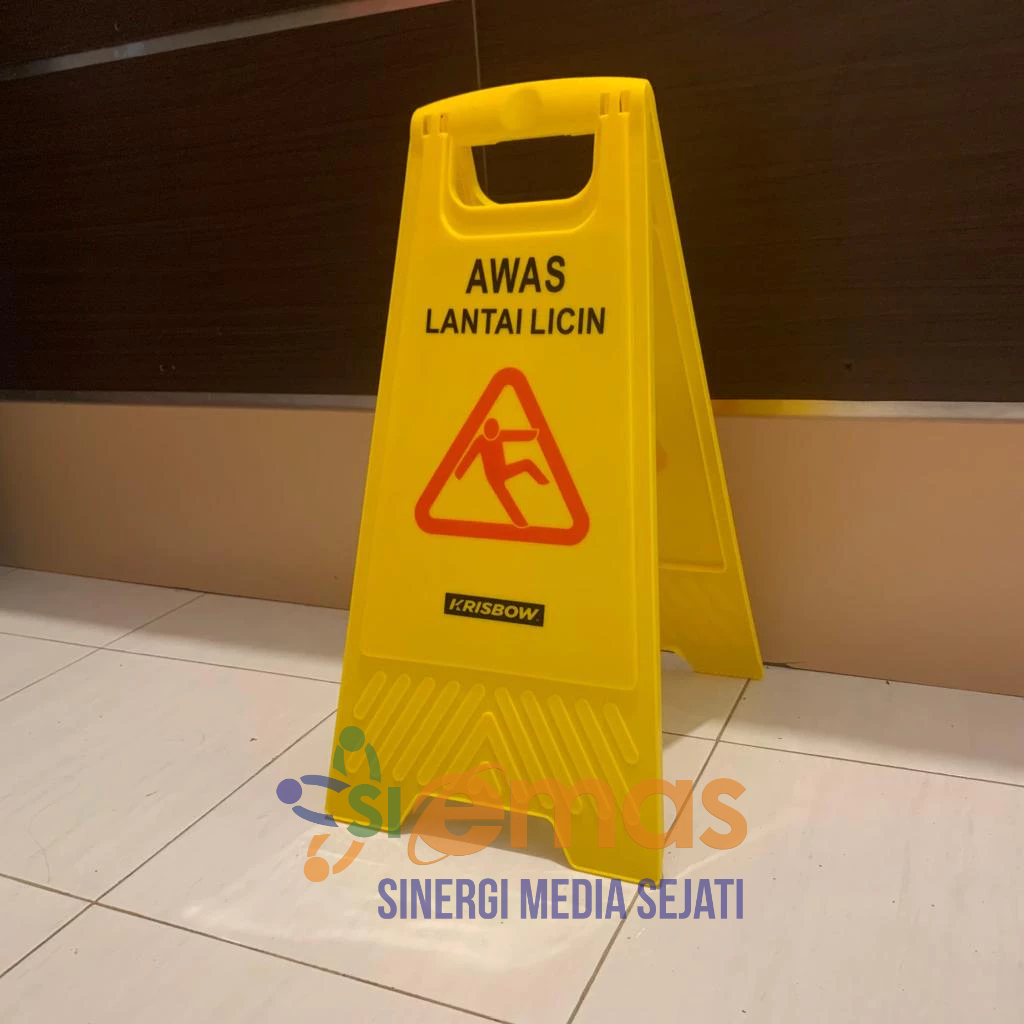 Jual Papan Tanda Awas Lantai Licin | Warning Sign Floor Wet Floor ...