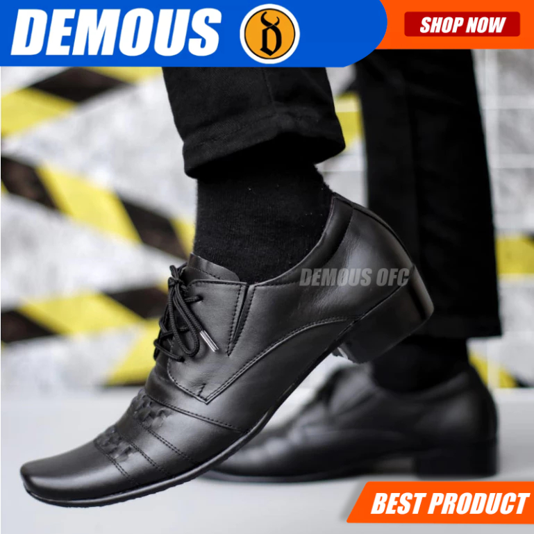 Jual DEMOUS SUMAK - Sepatu Formal Pantofel Kerja Pria Hitam Kulit Asli ...