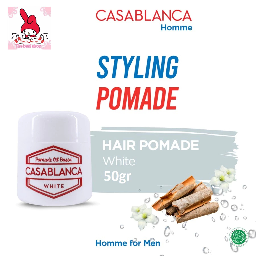 Jual Casablanca Pomade White Putih 50gr CandyBerry | Shopee Indonesia