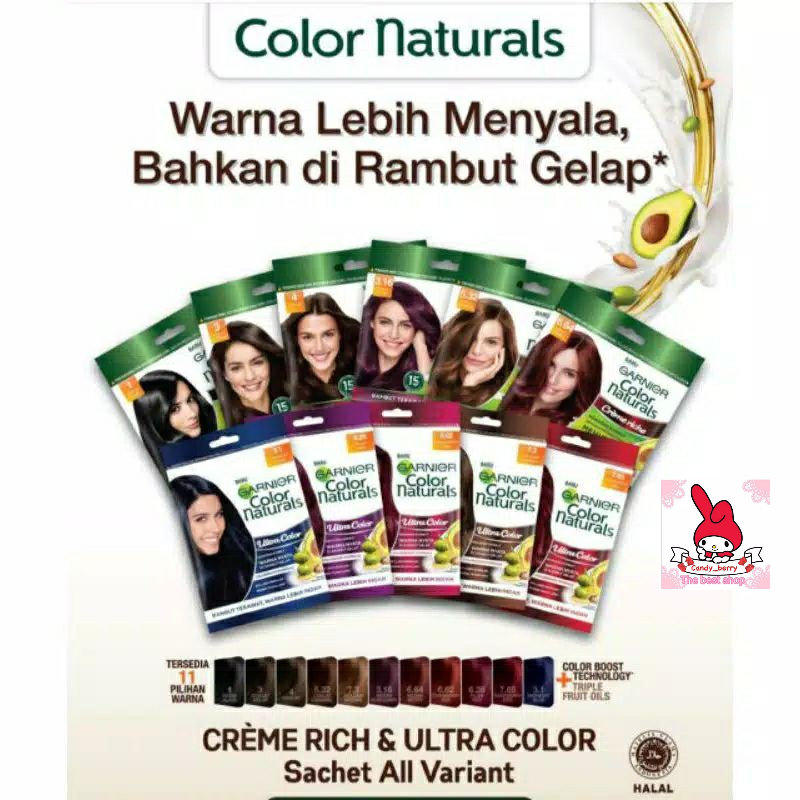 Jual Garnier Cat Rambut Sachet Pewarna 20ML + 20GR | Shopee Indonesia