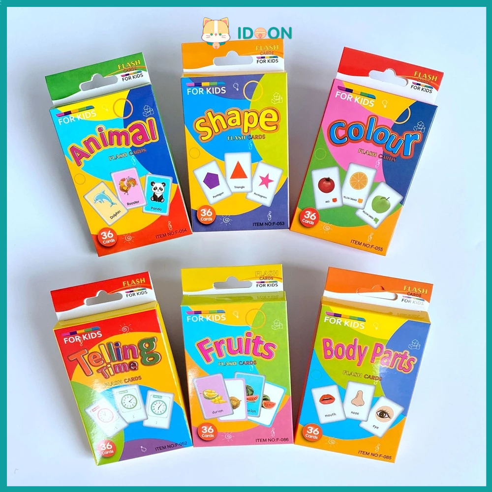 Jual IDOON Mainan edukasi anak flashcard mainan balita inggris | Shopee ...