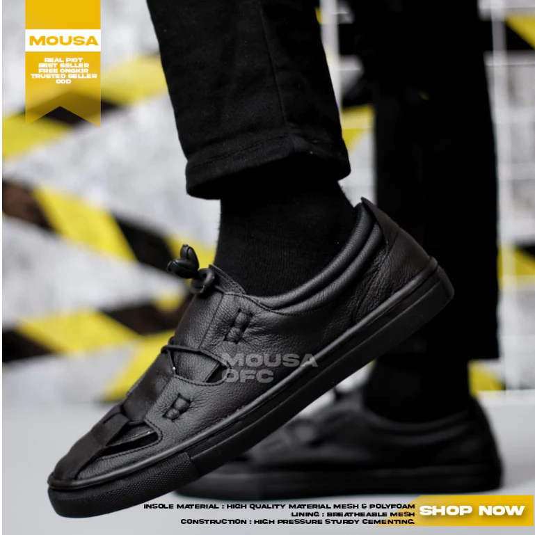 Jual Sepatu Casual Pria Formal Slop Hitam Pria | Shopee Indonesia