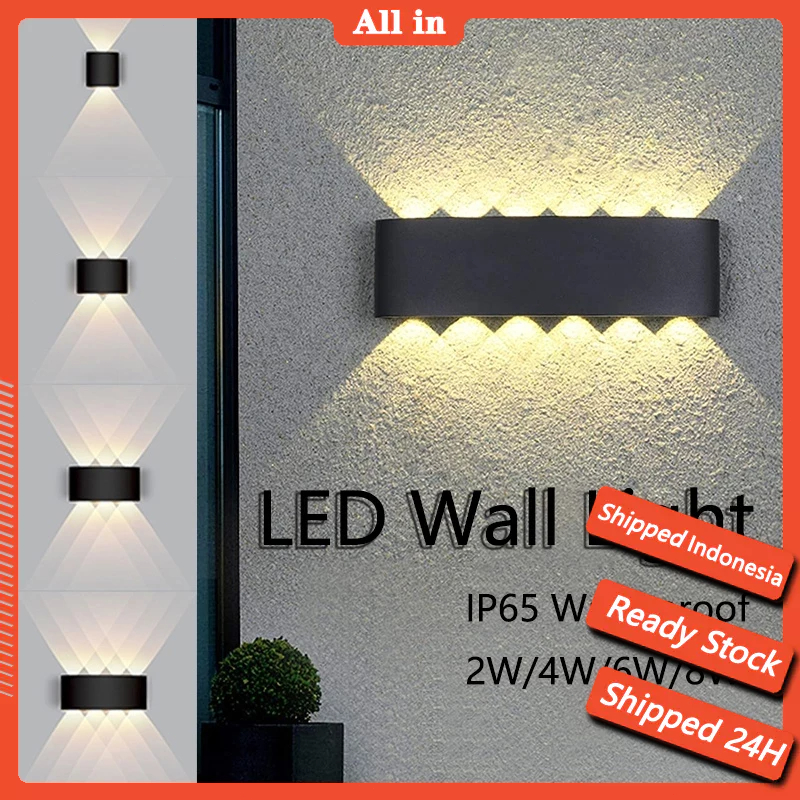 Jual Ready stock COD LAMPU DINDING INDOOR OUTDOOR 2 LAMPU / 4 LAMPU / 6 ...