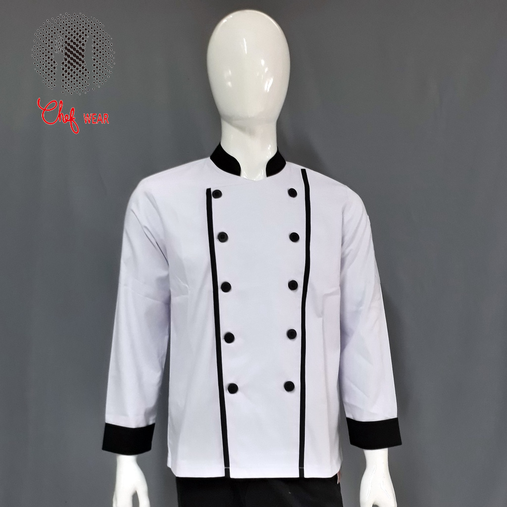 Jual Chef Wear DIAZ Baju Koki LS Putih S - XXL | Shopee Indonesia