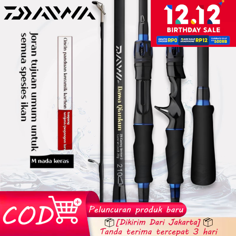 Jual DAIWA Tersedia Ukuran joran 165 180 210 240 cm Joran berongga karbon Karbon UL portabel 2 ...