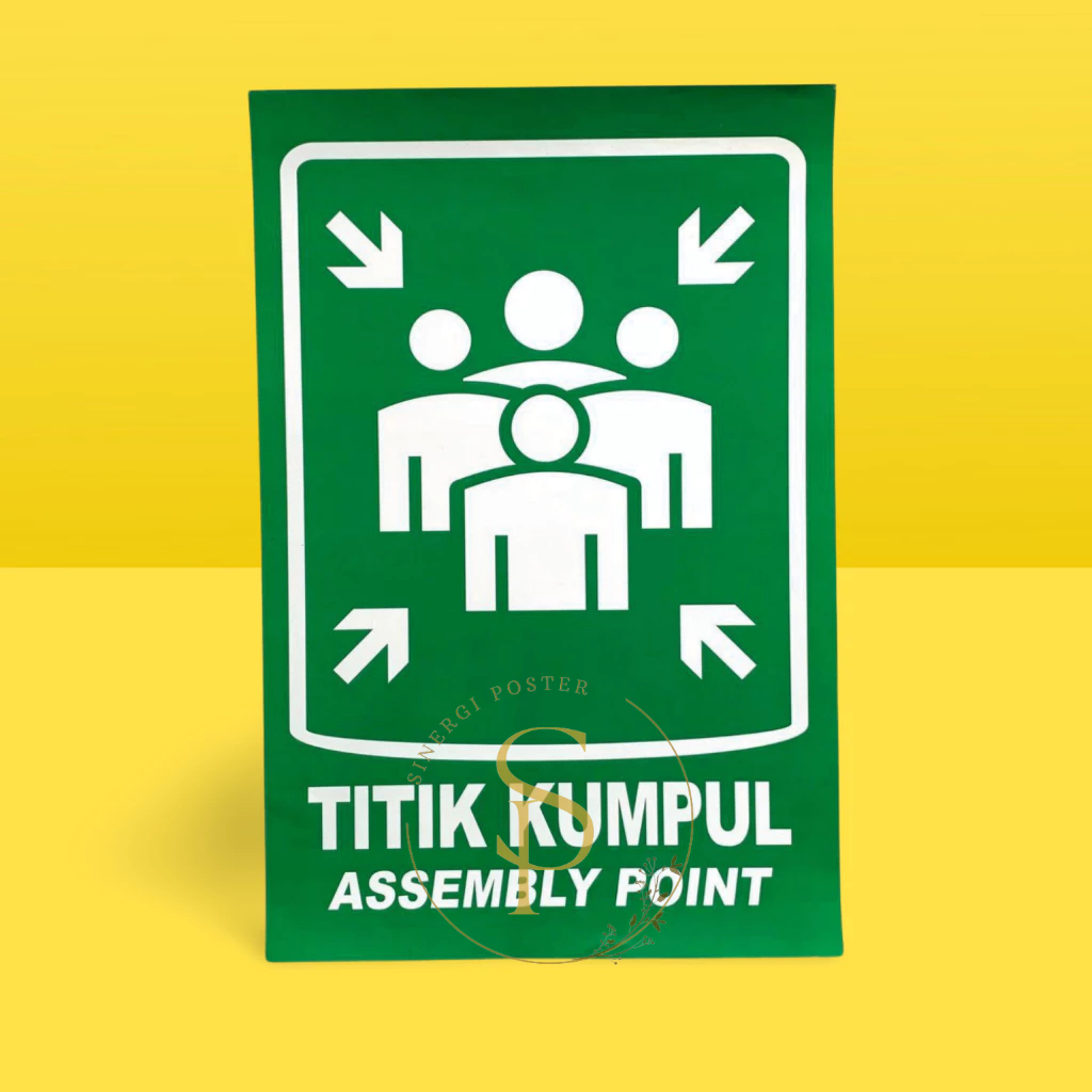 Jual Stiker Titik Kumpul | Stiker Assembly point | Stiker Laminating ...