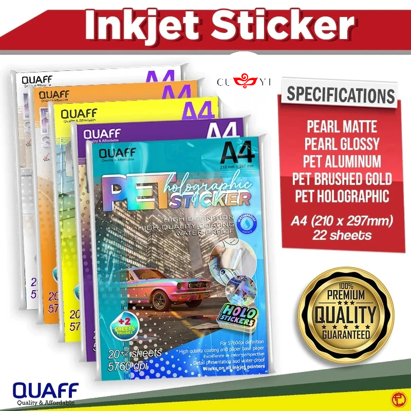 Jual GOLD STICKER / ALUMINIUM STIKER / PEARL STIKER / WATERPROOF ...