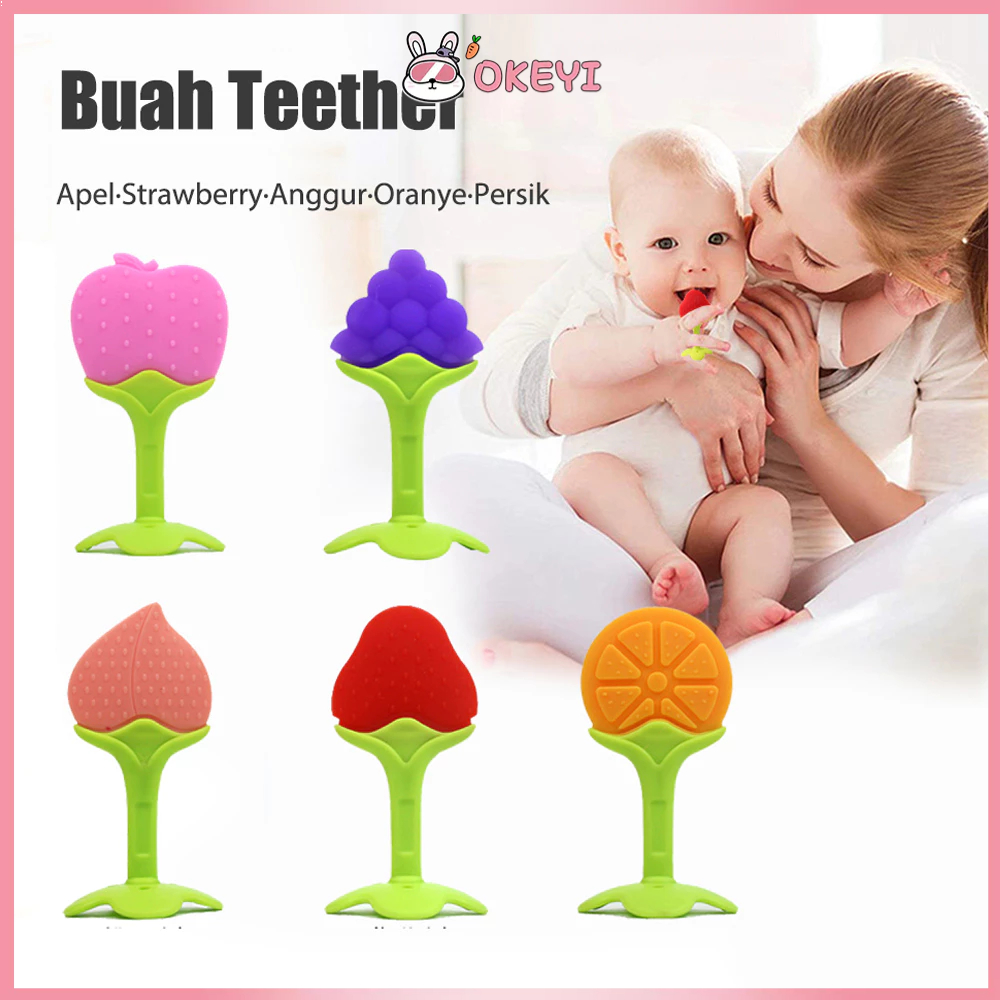 Jual OKEYI Fruit teether bayi/gigitan bayi silikon/mainan gigitan ...