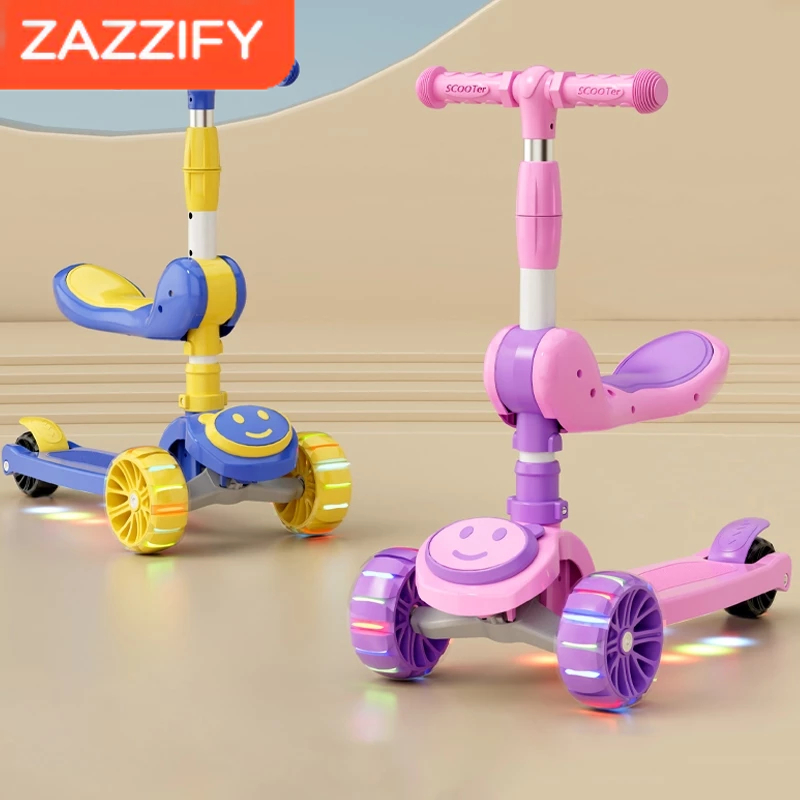 Jual Skuter Anak 3 Roda Mainan Scooter Otoped Bisa Lipat dengan Lampu ...