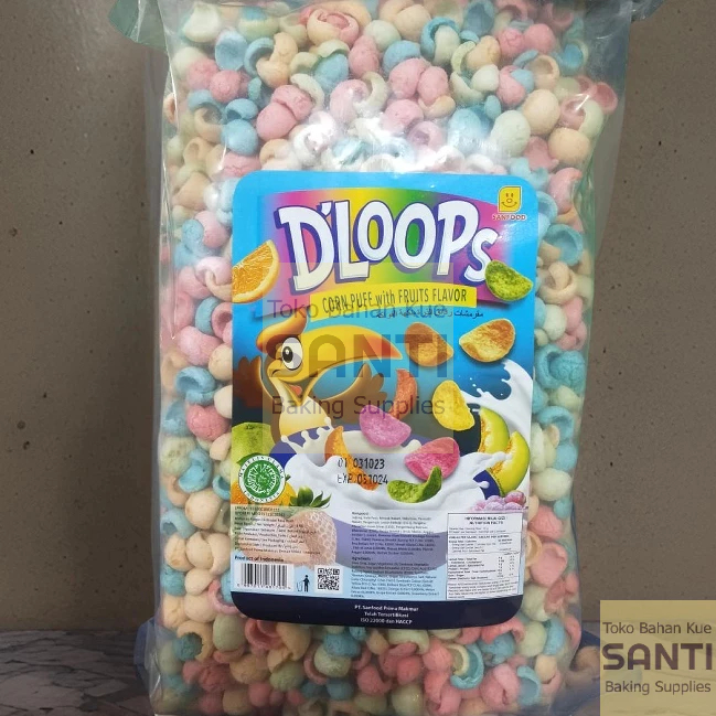 Jual D'Loops Dloops | Choco Chips Choco Crunch Rice Puff Fruity Rasa ...