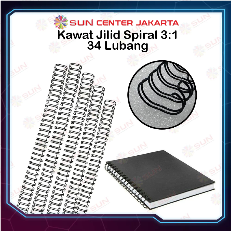 Jual Spiral Kawat / Ring Kawat Jilid Spiral 3:1 A5 24 Lubang / A4 34 ...