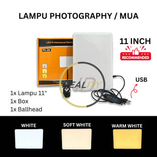 Jual LAMPU FOTOGRAFI MUA PL-26 11 INCH LAMPU FOTO KONTEN KREATOR ...