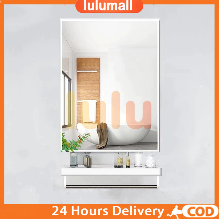 Jual 【COD】Cermin Dinding Gantung Dengan Rak Kaca Cermin Tebal Cermin ...
