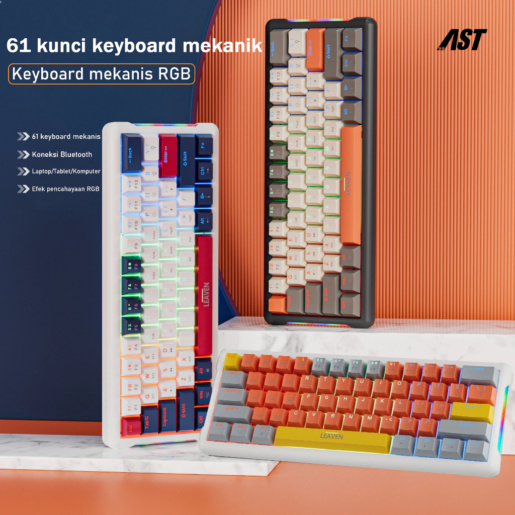 Jual Keyboard RGB Gaming K610 Wired 61 key Mechanical pencocokan warna ...