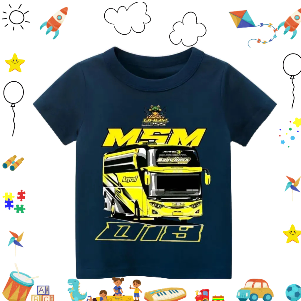 Jual Baju Kaos Anak Gratis Sablon Nama - BUS MSM ASROF BABY BOS - Shabikids | Shopee Indonesia