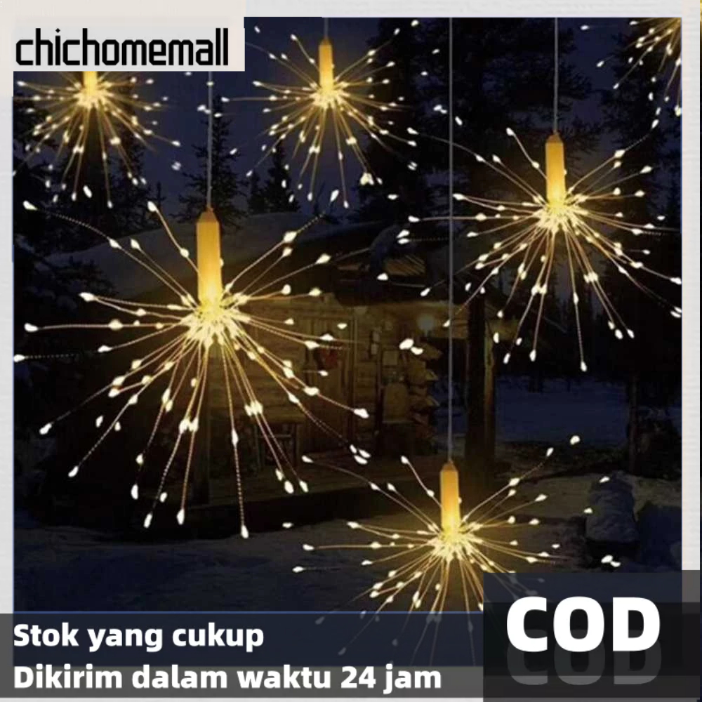 Jual Lampu Hias 120 LED Dekorasi Cantik Tema Kembang Api Waterproof ...