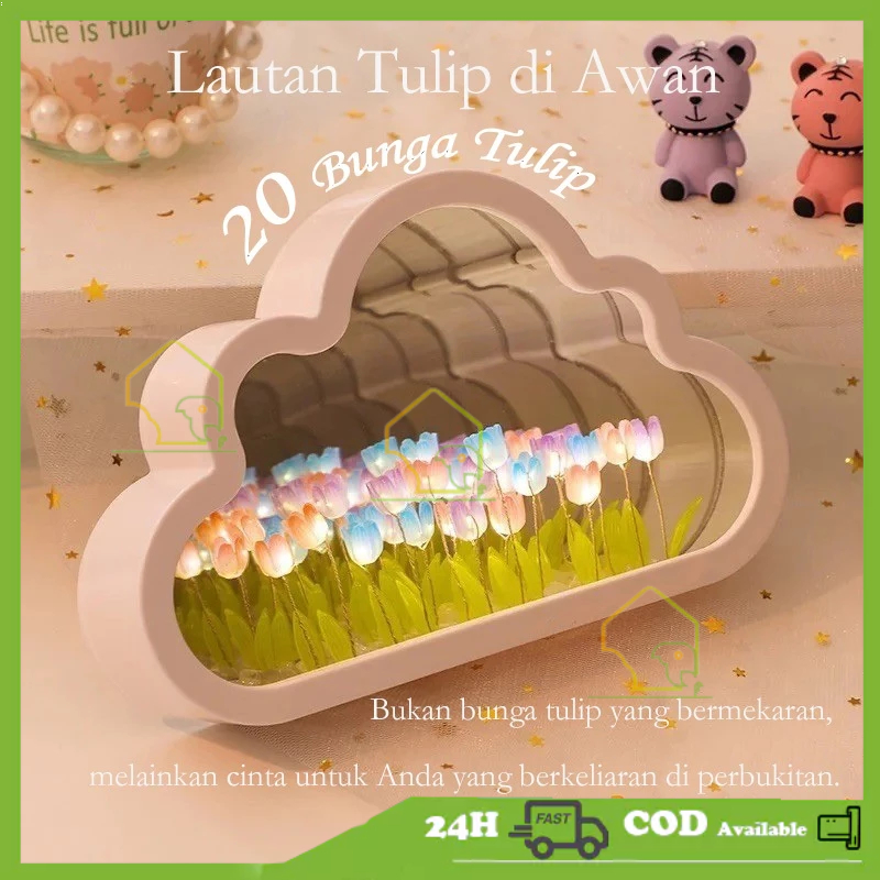 Jual ⭐20 Tulip READY⭐ Tulip Malam Lampu/ Led Kamar Tidur Ins /DIY Untuk ...