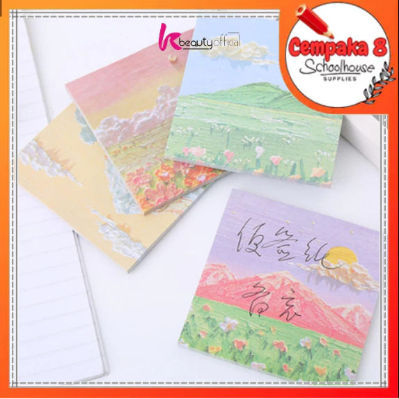 Jual Memo Tempel Aesthetic Sticky Notes Motif Alam Indah / Note Beauty ...