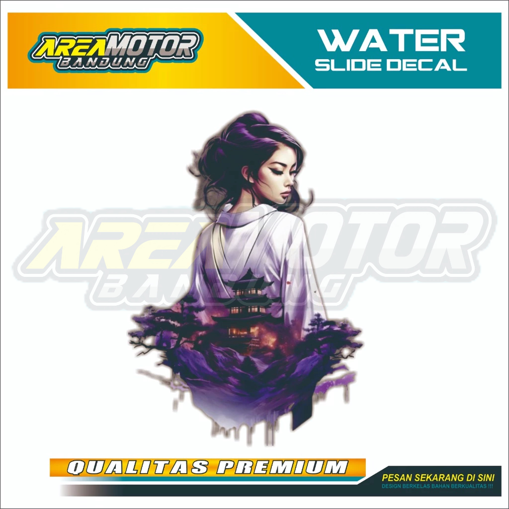Jual TRANSPARAN WATER SLIDE DECAL GEISHA / TRANSPARAN WATER SLIDE DECAL ...