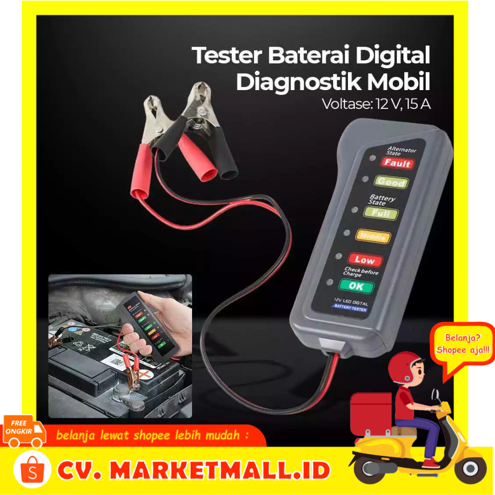 Jual Alat Perlengkapan Otomatis Penguji Tester Baterai Digital ...