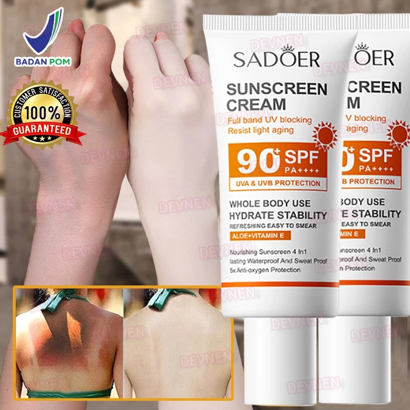 Jual SPF90 Glowing Up Sunscreen Krim Sunblock Wajah Dan Badan whitening Sunscreen cream Sun ...