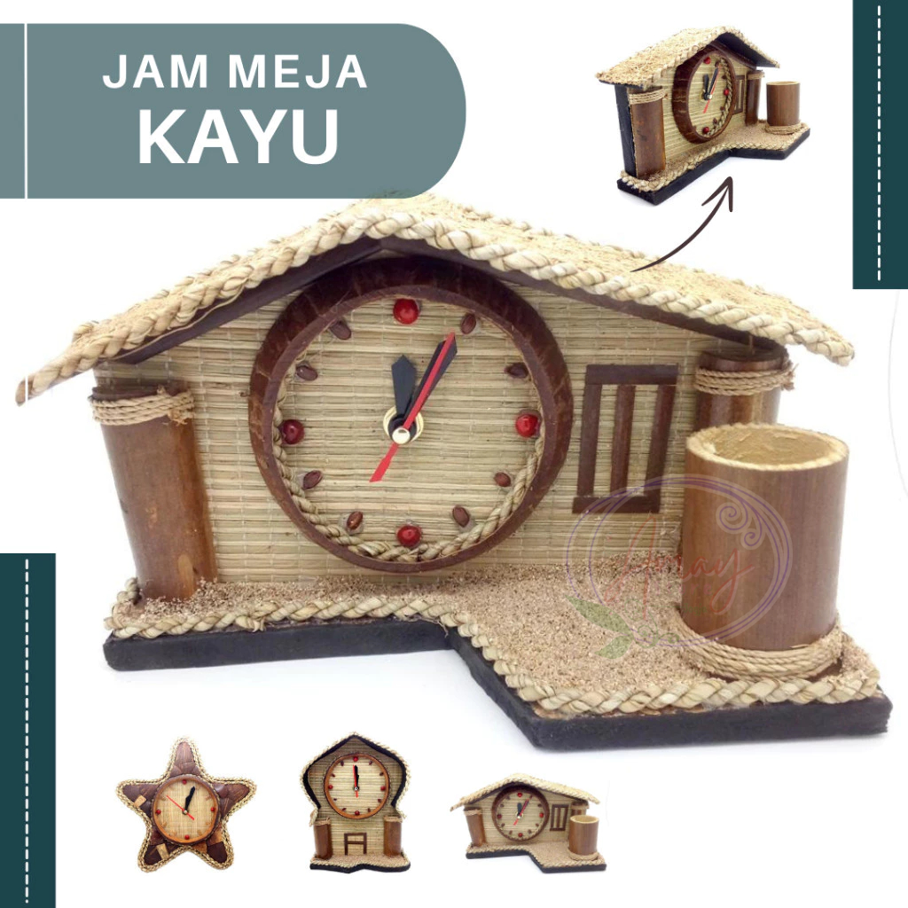 Jual PROMO JAM MEJA DARI KAYU / JAM ANALOG ORIENTAL ESTETIK | Shopee ...