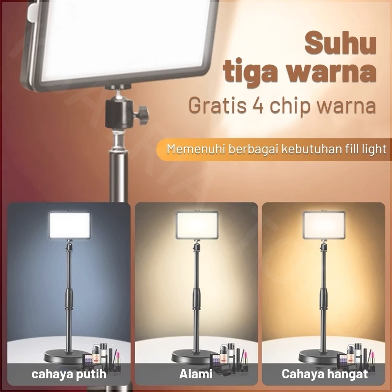 Jual Overhead Phone Stand Tripod + Led Lampu Stand Holder Phone Holder ...