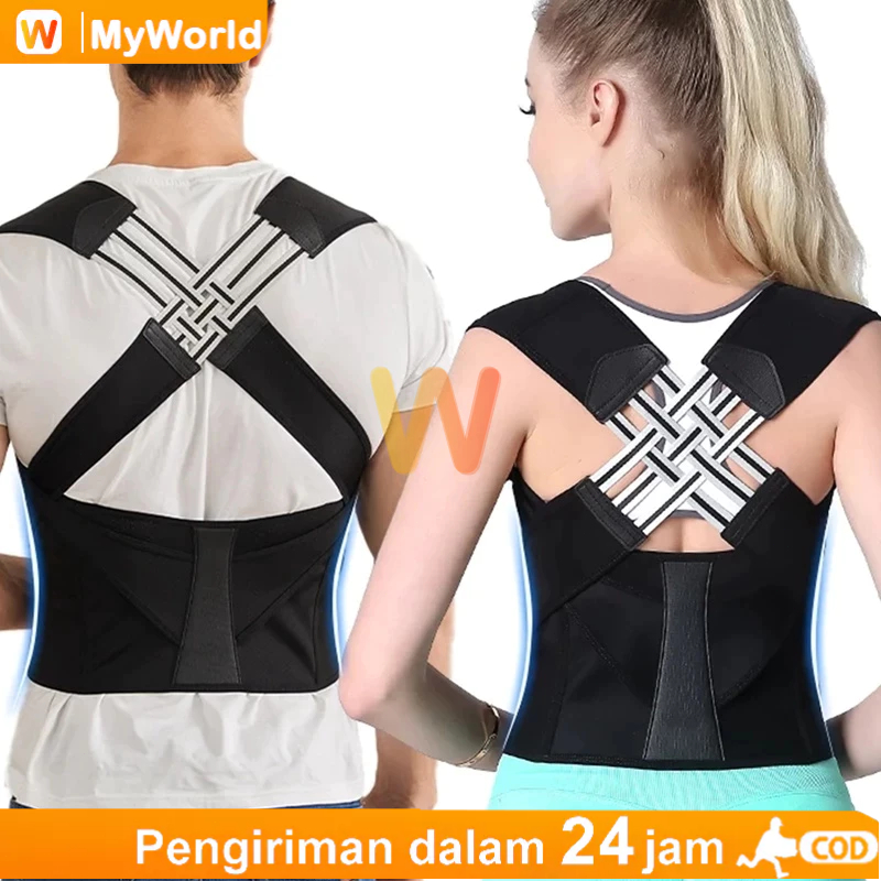 Jual COD Back Brace Alat Terapi Penegak Korset Punggung Posture Corrector Back Support Penyangga ...
