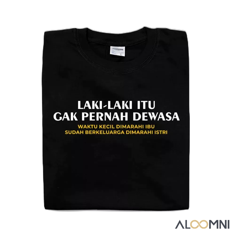 Jual Aloomni Kaos Laki - Laki Gak Pernah Dewasa | Shopee Indonesia