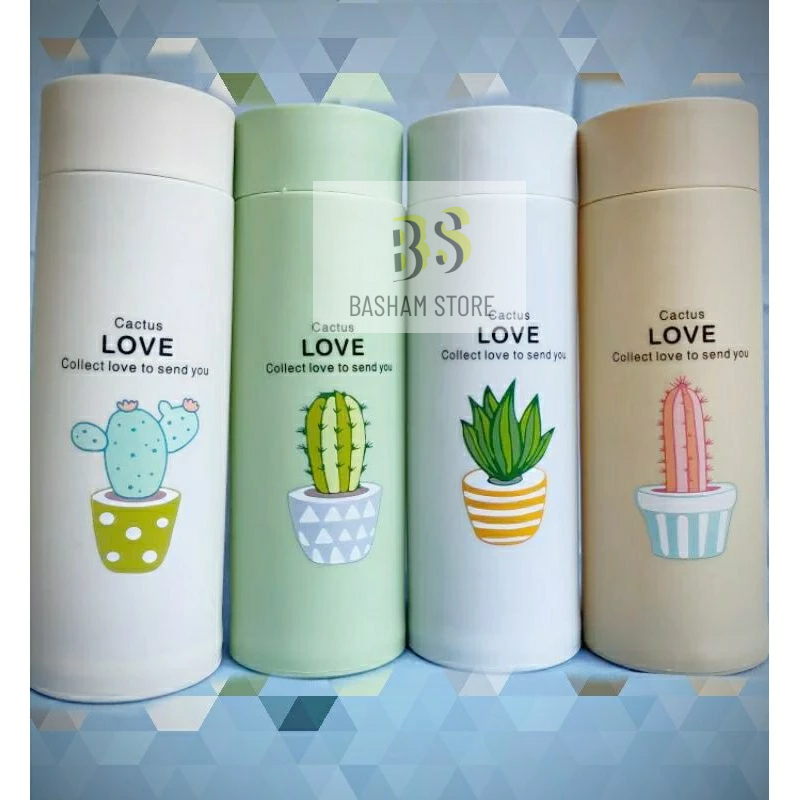 Jual Botol tumblr kaca motif kaktus 450ml / Botol tumblr untuk souvenir ...
