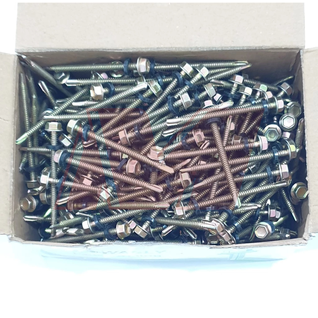 Jual WL 1 Kotak 300 Pcs 12x70 Baut Drilling Galvalum Baja Ringan 12 x ...