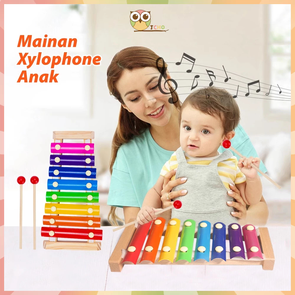 Jual JCHO Mainan Edukasi Xylophone Anak Kolintang Wooden Xylophone Alat ...