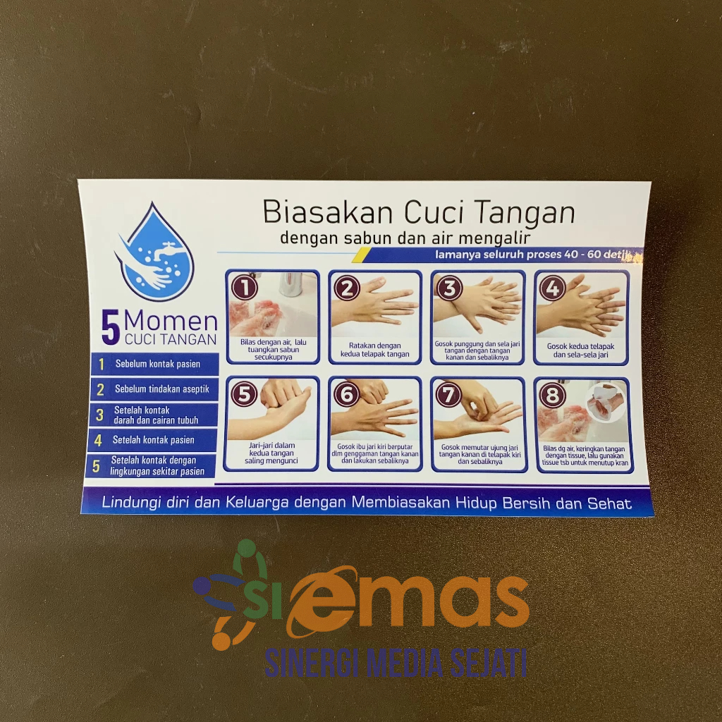 Jual Stiker Momen Cuci Tangan Nakes | Cara Cuci Tangan Dengan Sabun dan ...