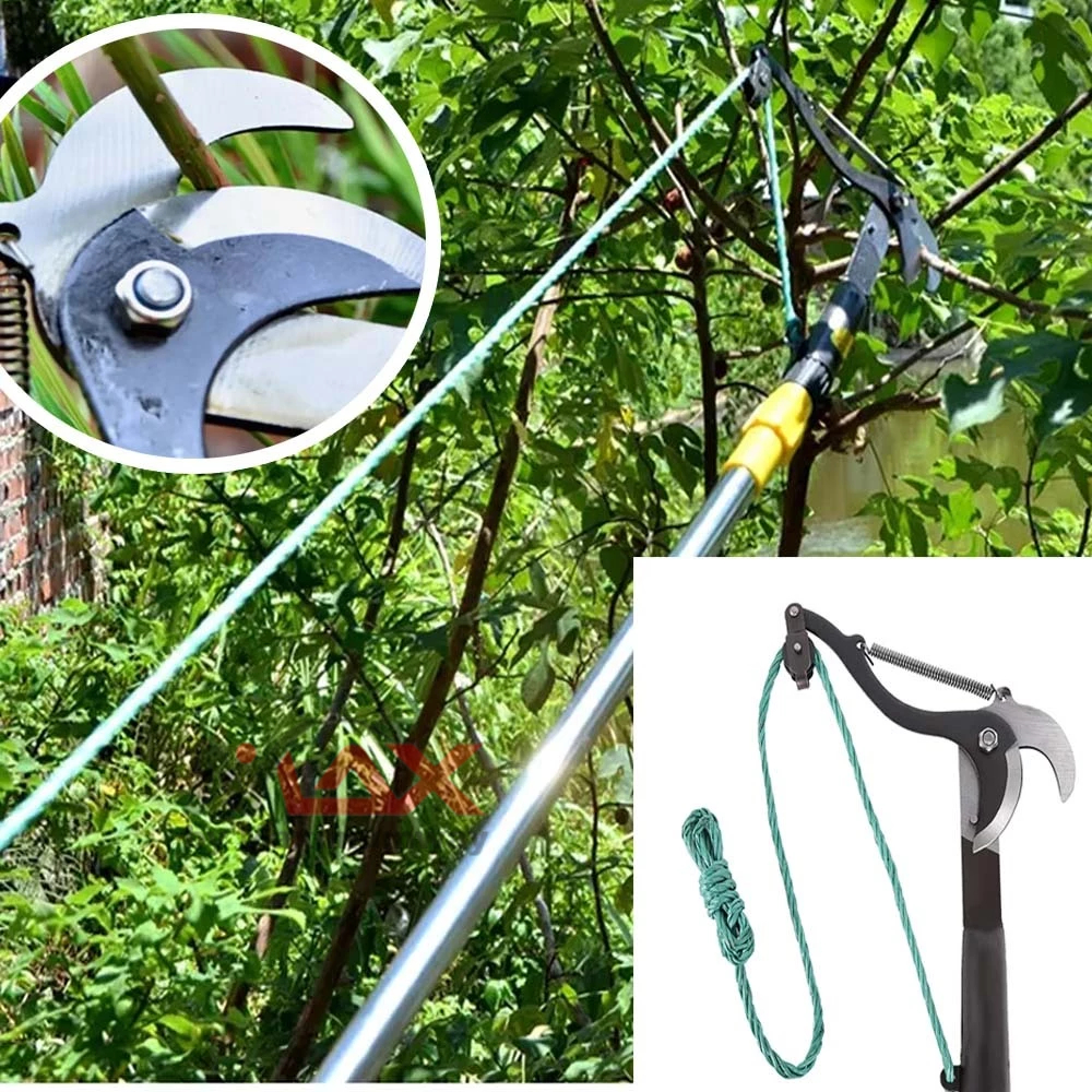 Jual TANI Gunting Pangkas dahan pohon tinggi pakai galah dan tali panen ...