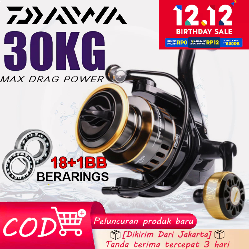 Jual [Dikirim Dari Jakarta] reel Pancing Spinning Reel fishing reel ...