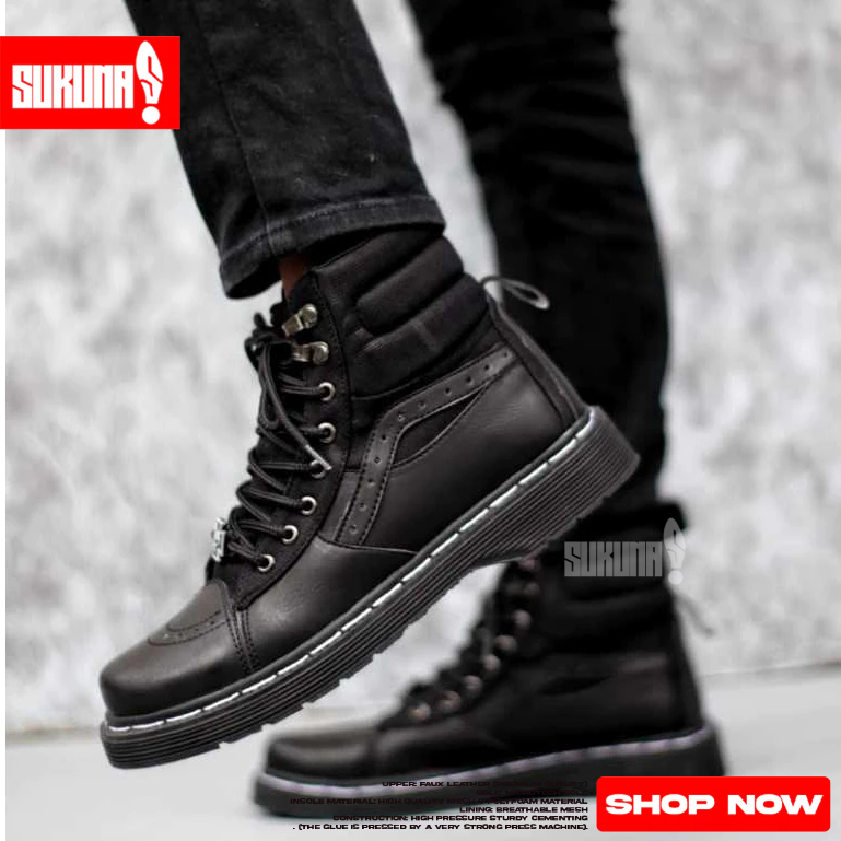Jual Sepatu Boots Docmart Casual Formal Hitam Pria | Shopee Indonesia