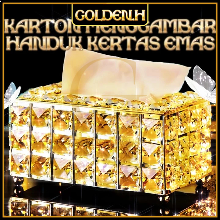 Jual Gold COD Kotak Tissue Estetik | Kotak Tisu | tempat tissue gold ...