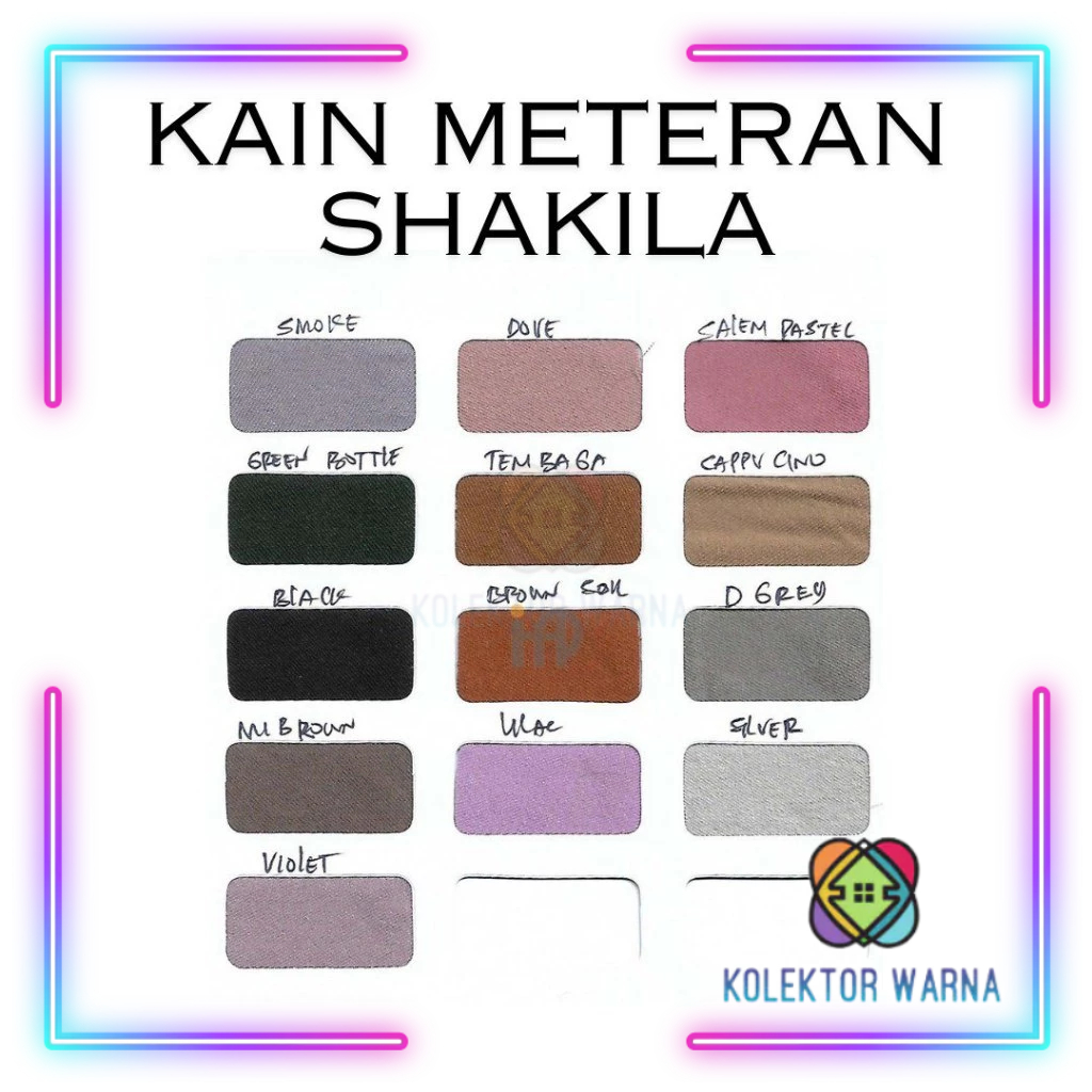 Jual Kain Shakila Torino Meteran / Premium Samira / Twill polos ...