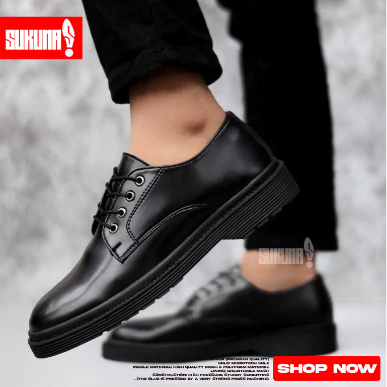 Jual Sepatu Formal Pantofel Docmart Hitam Pria - RYU | Shopee Indonesia