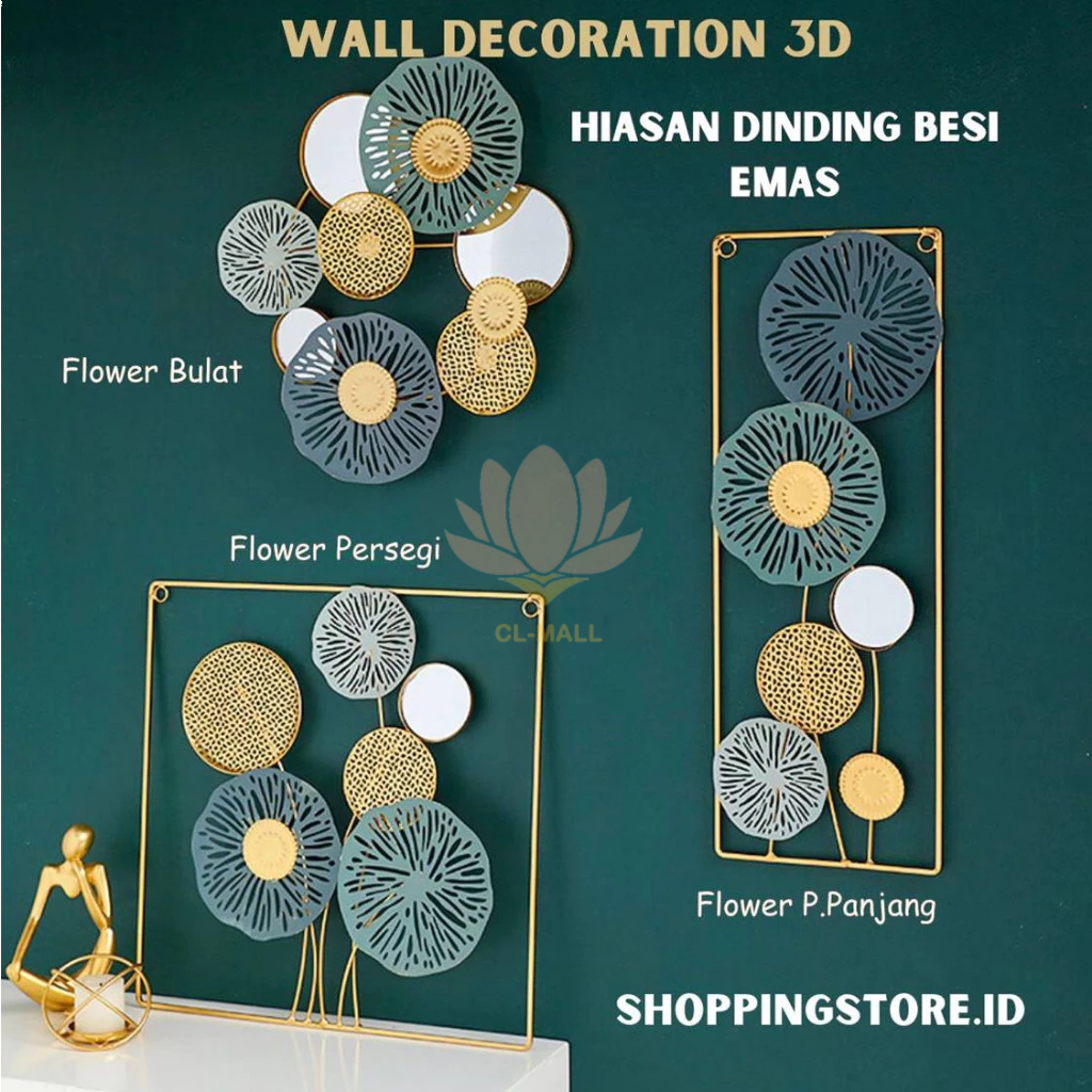 Jual [COD]Wall Decor Hiasan Dinding Iron Flower /Hiasan Dinding Mewah ...