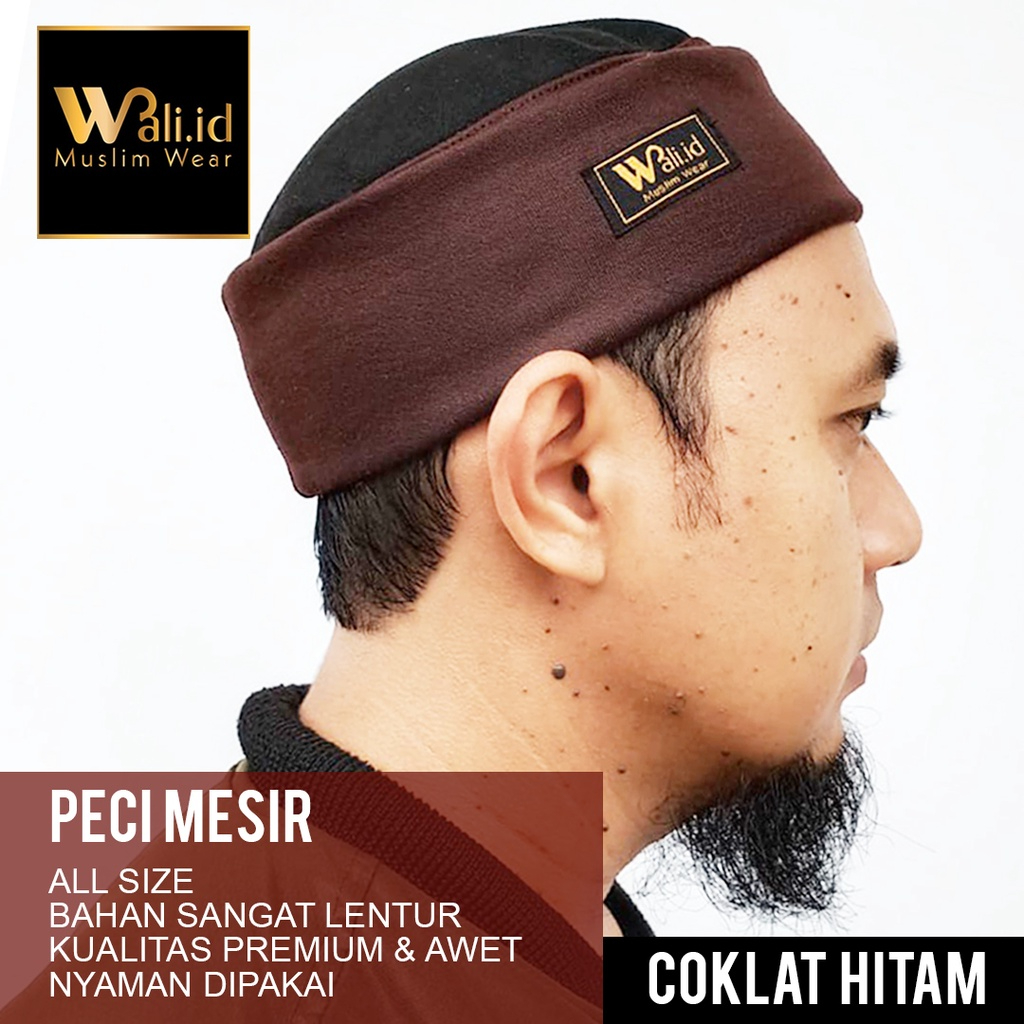 Jual Peci Solat Shalat Mesir Gaul Coklat Hitam Kualitas Premium wali.id ...