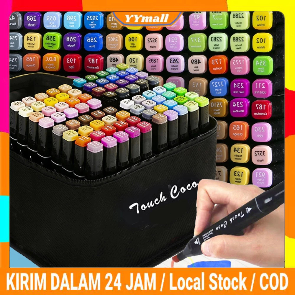 Jual COD Touch 12/36/60/80/120 Warna Sketsa Spidol Umum General Marker ...