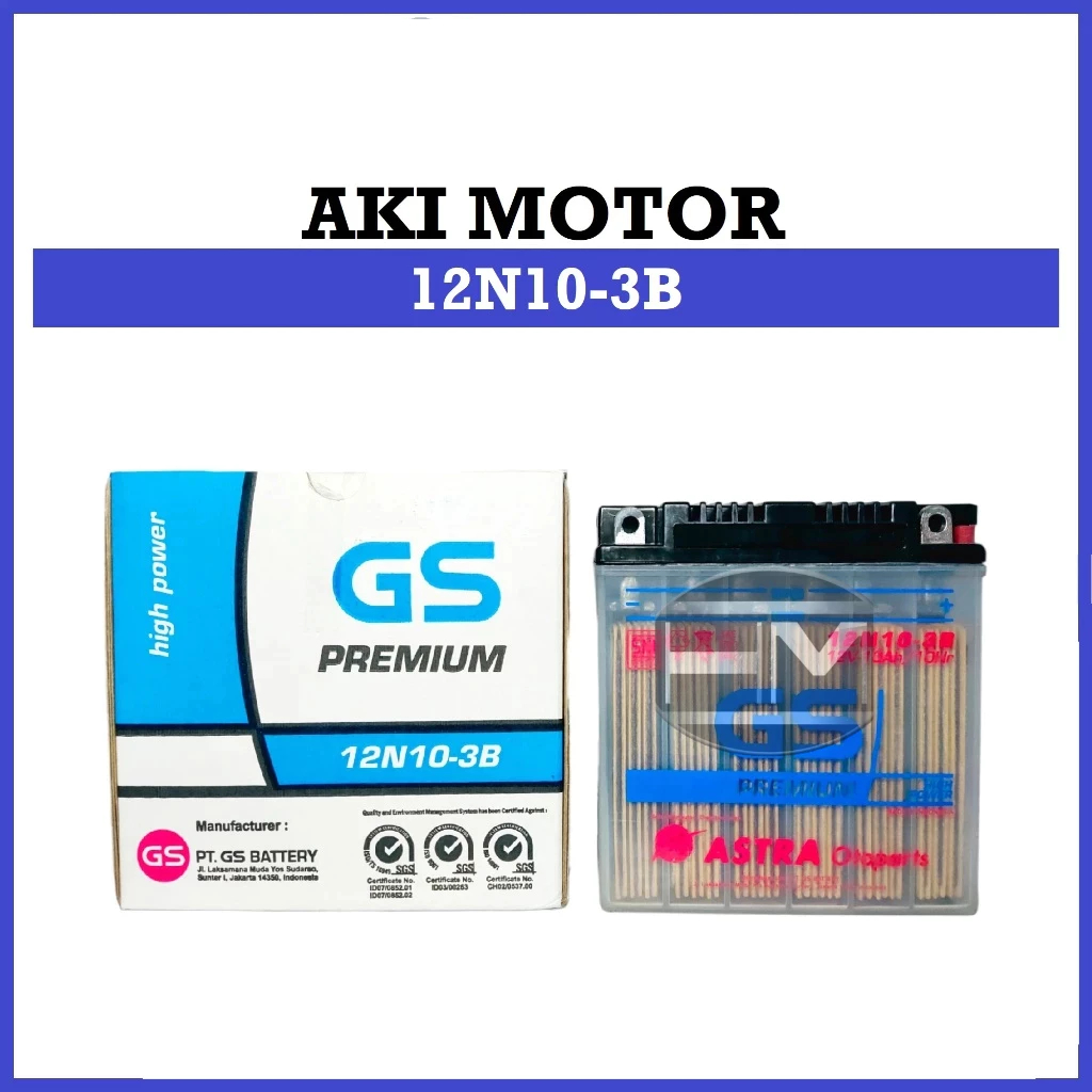 Jual Aki/battery 12N10-3B Suzuki Thunder GS ASTRA | Shopee Indonesia