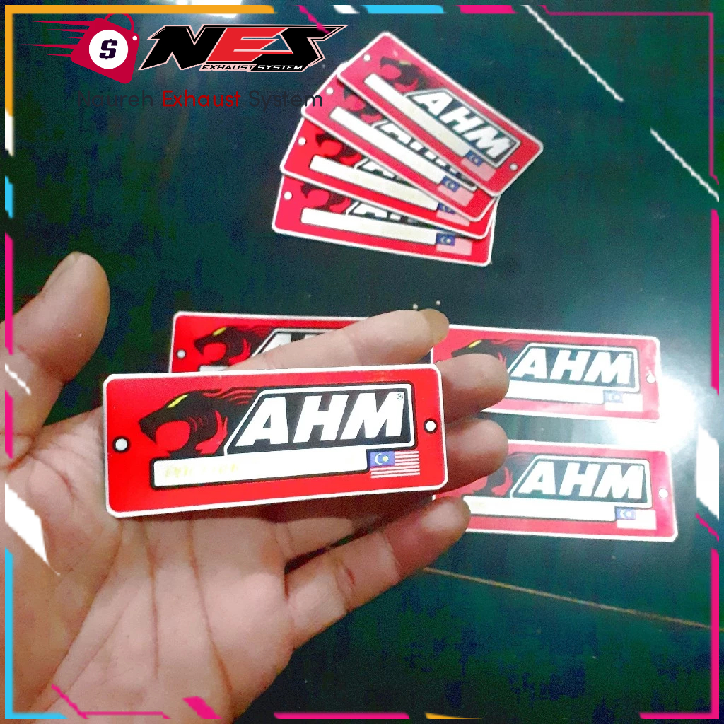 Jual AHM RED logo emblem plat aluminium rivet/Not sticker | Shopee ...