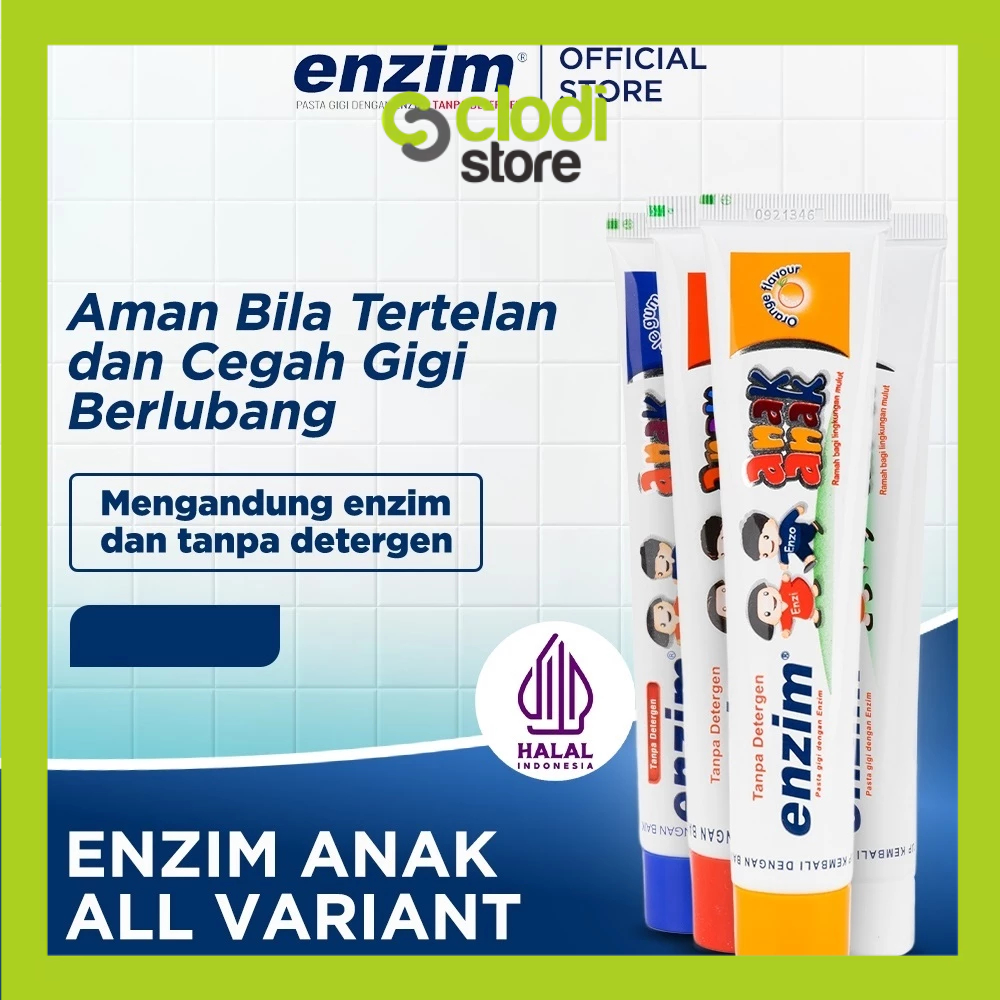 Jual Enzim Toothpaste Pasta Gigi ODOL Anak 50ml (63gr) / 42gr // pasta ...
