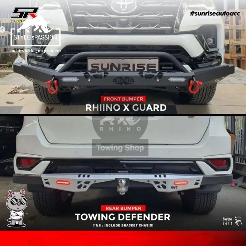 Jual Rhiino Towing Defender Fortuner Tanduk Depan Toyota All New ...