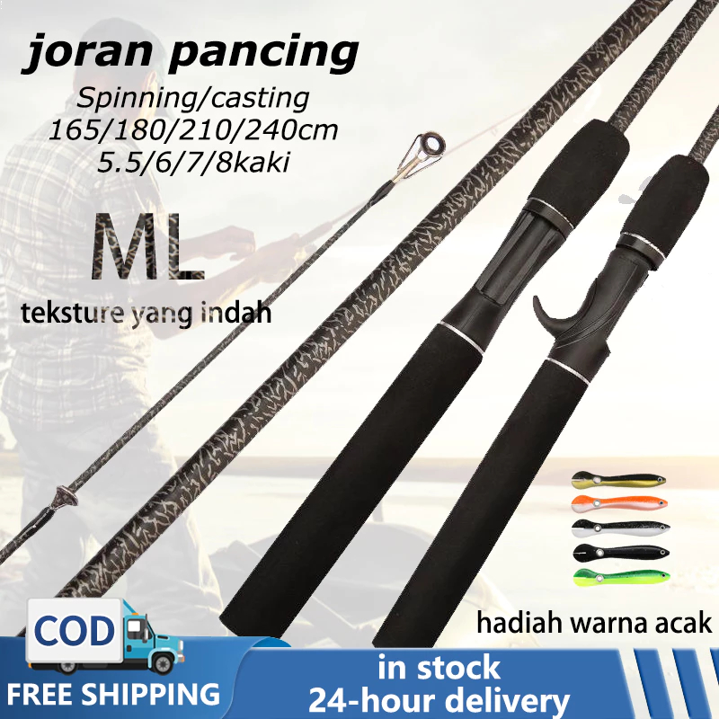 Jual Joran Pancing Fishing Rod 1.6m 1.8m 2.1m Joran Pancing Serat Karbon Joran Pancing Ultra ...
