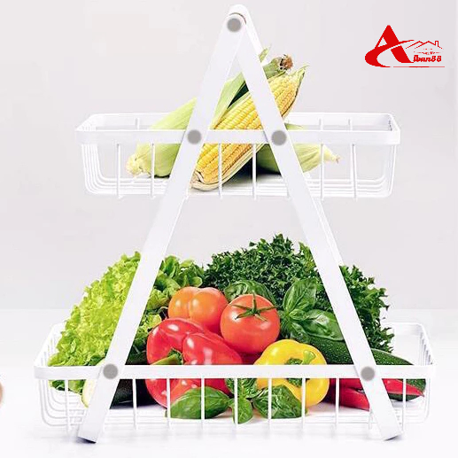 Jual Rak Buah Besi Segitiga Tingkat 2 Serbaguna Rak Keranjang Bawang ...
