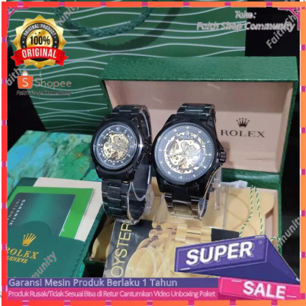 Jual Jam rolex pria wanita automatic / Jam rolex couple automatic ...